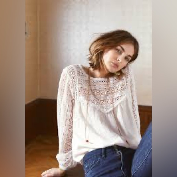 Sezane | Tops | Sezane Liah Blouse Ecru 36 | Poshmark